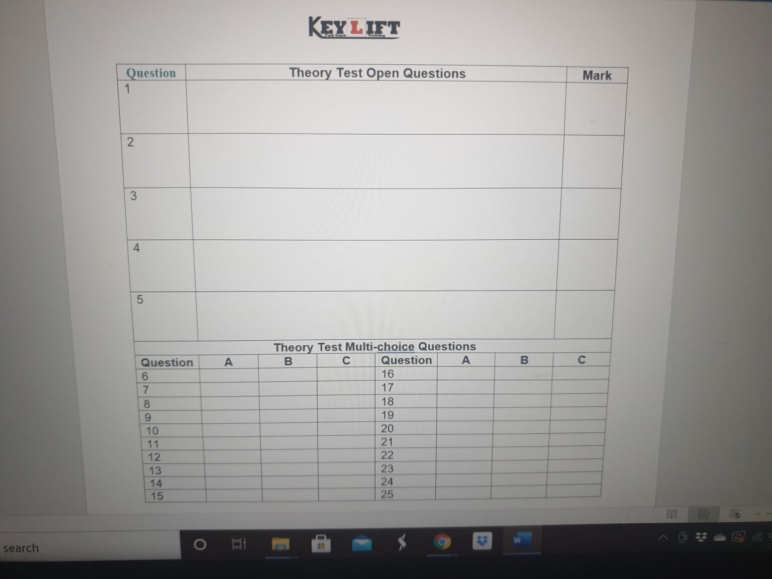 Forklift Theory Test Questions - Test Your Theory Knowledge